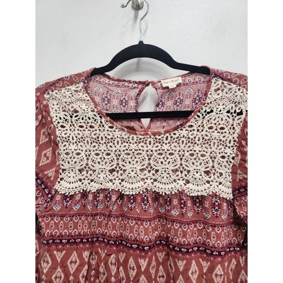 Hem And Thread | Tops | Hem Thread Womens Floral Boho Blouse Medium ...